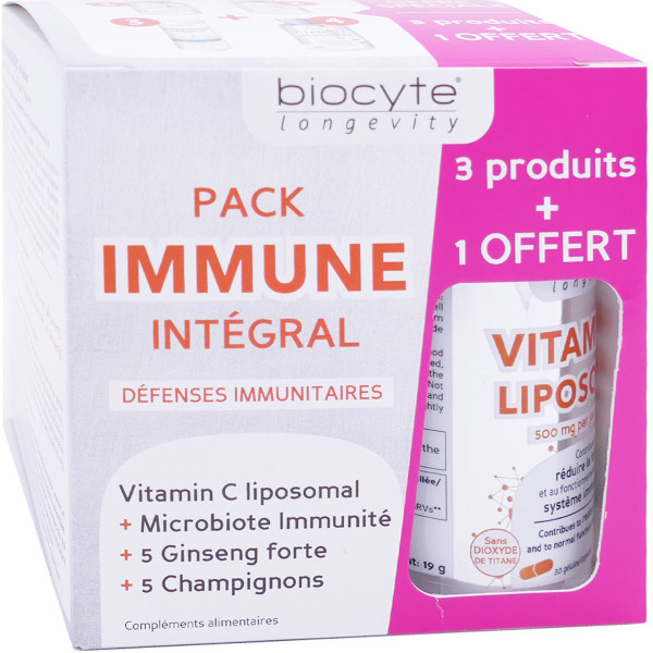 BIOCYTE PACK IMMUNE INTEGRAL 3 PRODUITS + 1 OFFERT