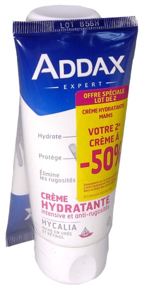 NSFP ADDAX CREME HYDRATANTE MAINS LOT DE 2x75ML