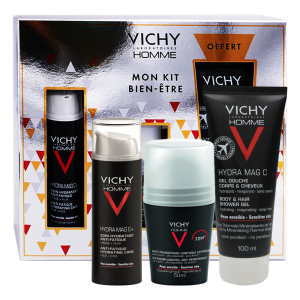VICHY HOMME COFFRET MON KIT BIEN ETRE 3 SOINS