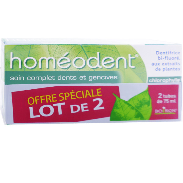 HOMEODENT DENTIFRICE SOIN COMPLET CHLOROPHYLLE 2X75ML