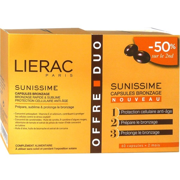 LIERAC SUNISSIME CAPSULES BRONZAGE x60